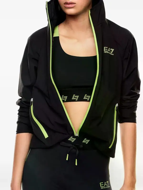 EA7 Zip-front Hooded Jacket