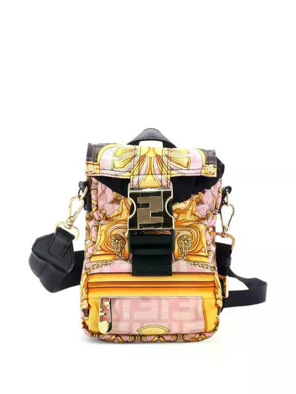 Fendi X Versace Fendace Zucca Nylon Mini Backpack