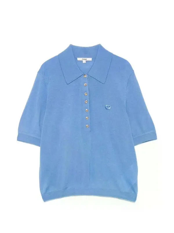 Maje Knitted Polo Top