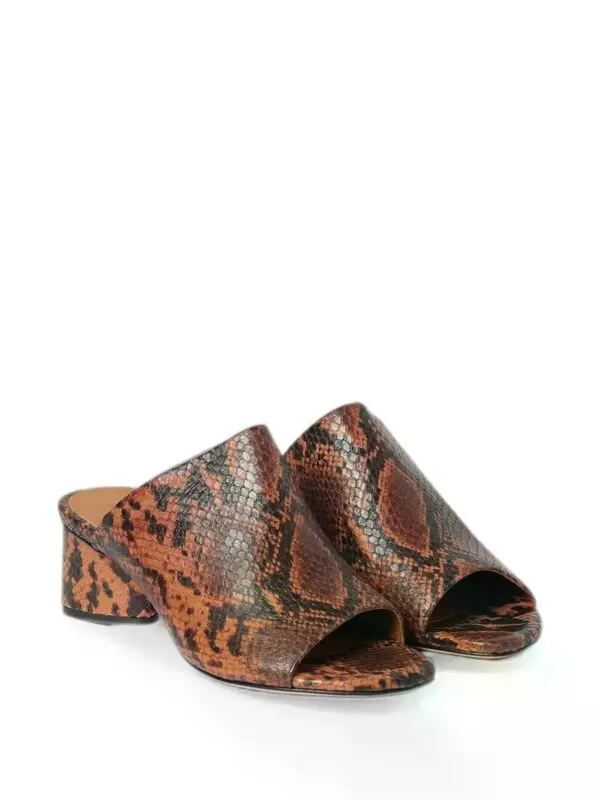 VIC MATIE Python-print Leather Sandals