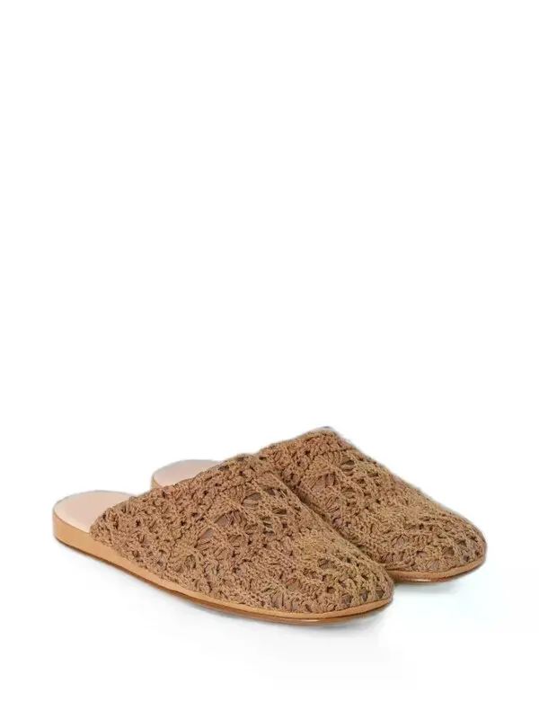 Fabiana Filippi Crochet Knit Mules