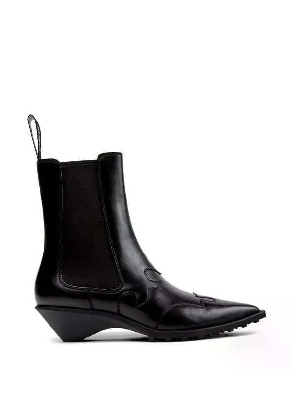 Camper Anitha Leather Ankle Boots - Black