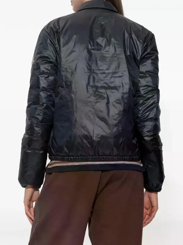 Moncler Lanset Jacket With Logo Patch - Blue