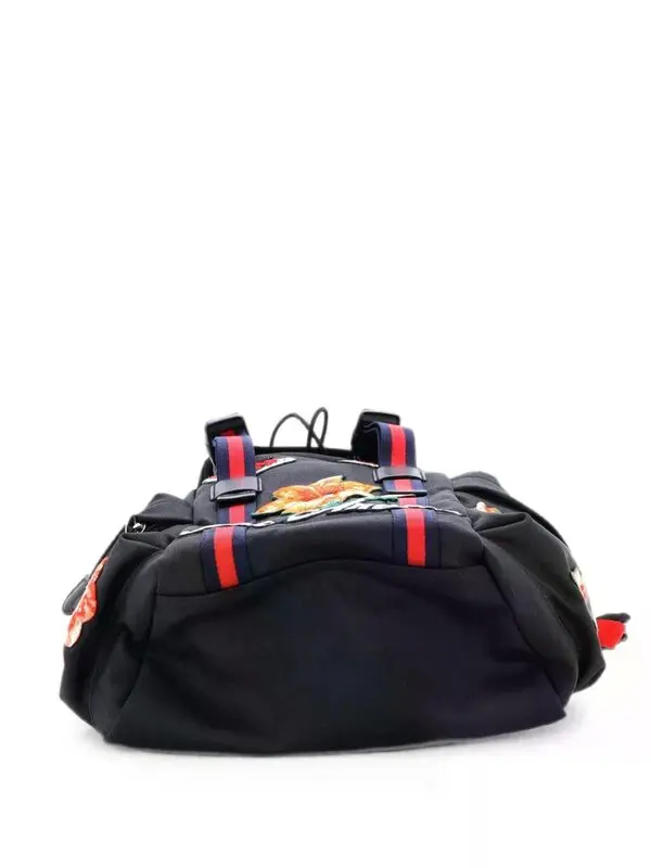 Gucci Techpack Embroidered Techno Canvas Small Backpack