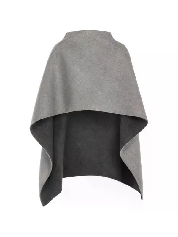 Alberta Ferretti Seam-detail Wool Cape - Grey