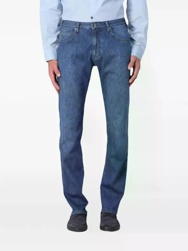 Emporio Armani Logo Plaque Jeans