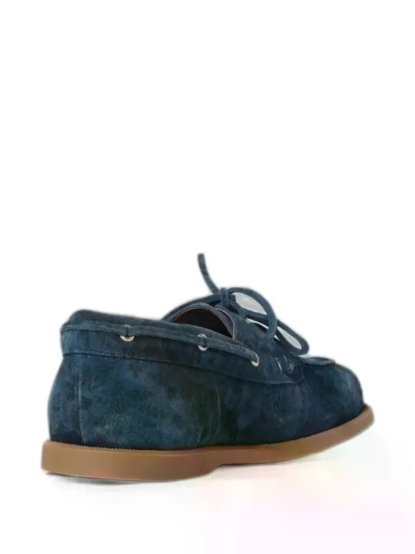 Etro Paisley Print Suede Loafers - Blue