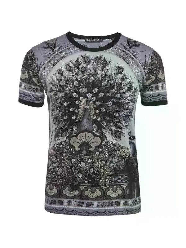 Dolce & Gabbana Peacock-print T-shirt