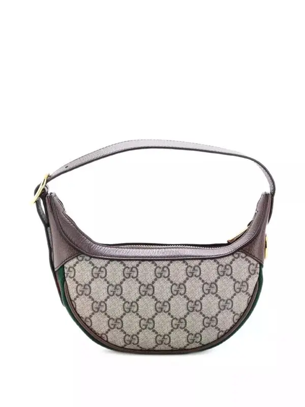 Gucci Ophidia Half Moon Mini Hobo Bag - Brown