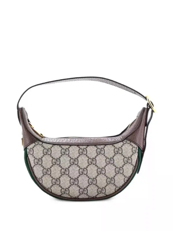 Gucci Ophidia Half Moon Mini Hobo Bag - Brown