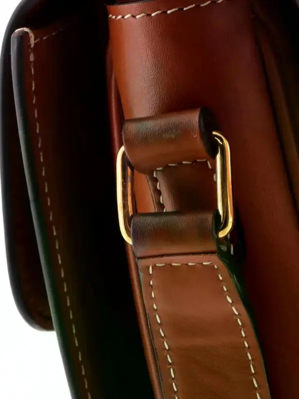 Celine Triomphe Shoulder Bag In Coated Canvas - Brown