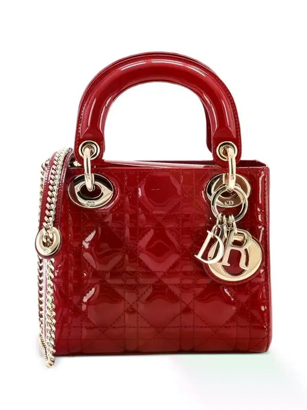 Dior Lady Chain Bag Mini Satchel - Red