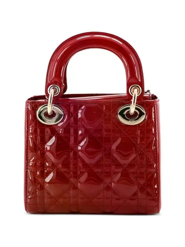 Dior Lady Chain Bag Mini Satchel - Red