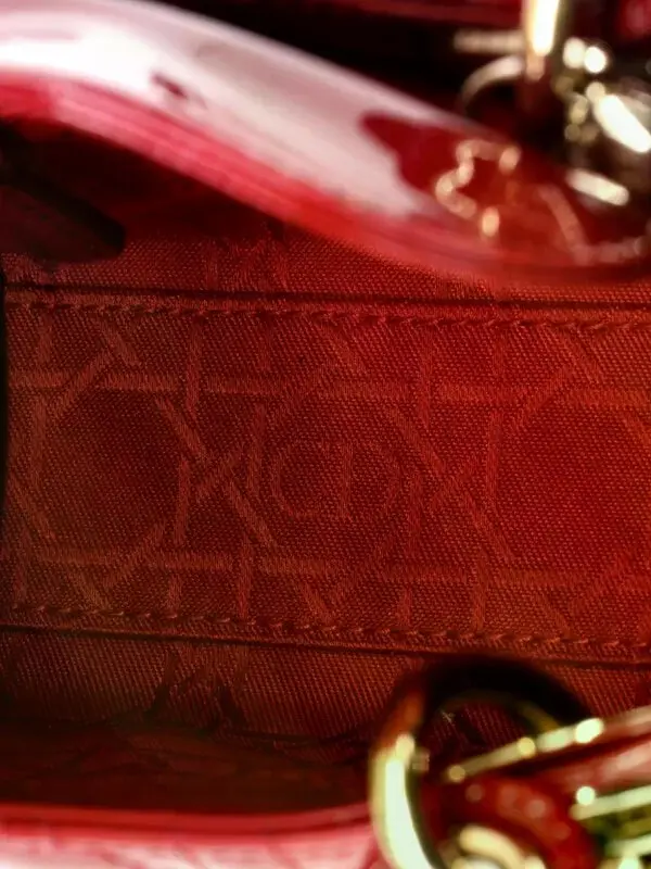 Dior Lady Chain Bag Mini Satchel - Red