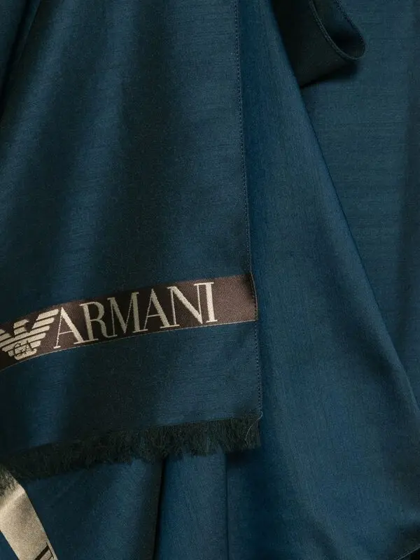 Emporio Armani Logo Wool Blend Scarf