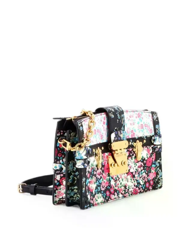 LOUIS VUITTON Trunk Floral Printed Leather Clutch Bag