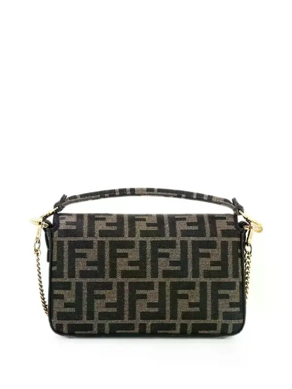 Fendi Zucca Canvas Mini Baguette Bag - Brown