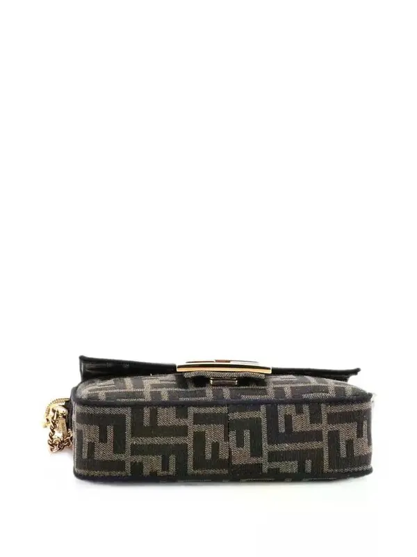 Fendi Zucca Canvas Mini Baguette Bag - Brown
