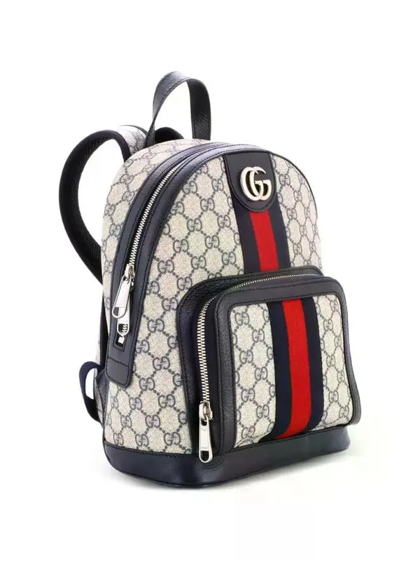 Gucci Ophidia Gg Coated Canvas And Leather Small Backpack