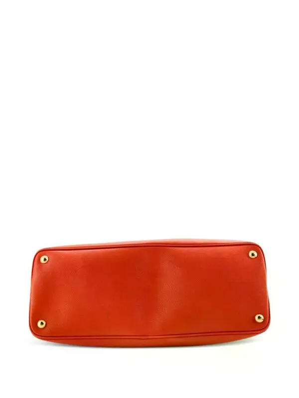 Prada Saffiano Leather Large Handbag - Orange