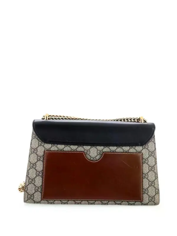 Gucci Padlock Gg Coated Canvas And Leather Shoulder Bag - Black