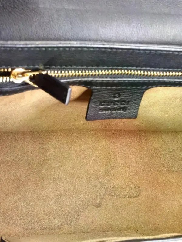 Gucci Padlock Gg Coated Canvas And Leather Shoulder Bag - Black