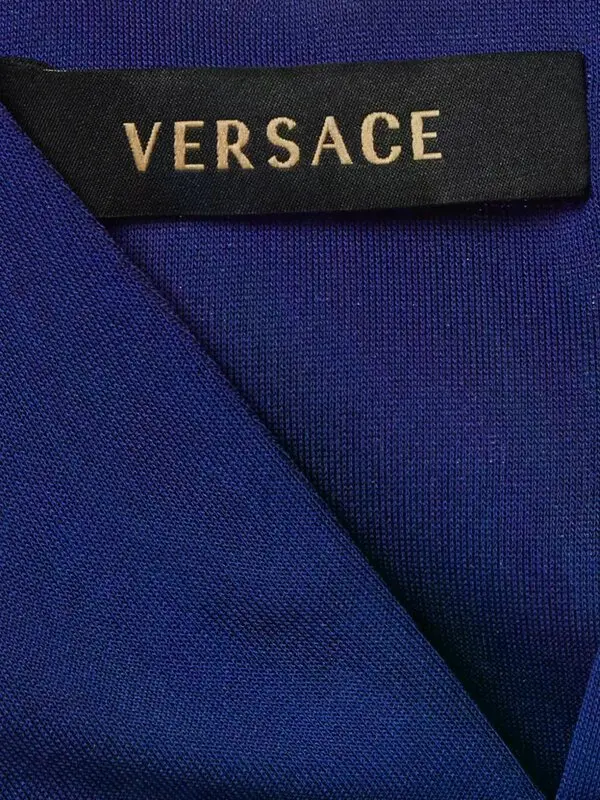 Versace Draped Jersey Mini Dress
