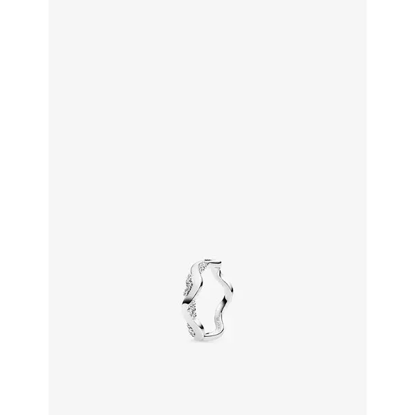 SIF JAKOBS Rhodium-plated Sterling And Cubic Zirconia Ring - Silver