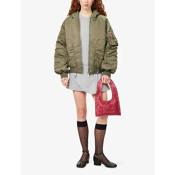 PEACHY DEN Woven Bomber Jacket