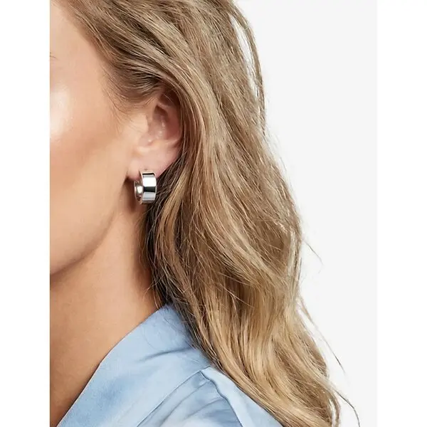 SIF JAKOBS Como Rhodium-plated Sterling Hoop Earrings