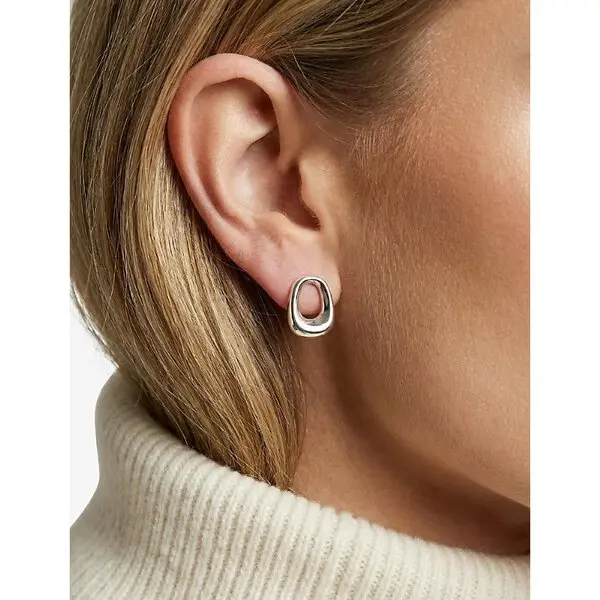 SIF JAKOBS Rhodium-plated Sterling Stud Earrings