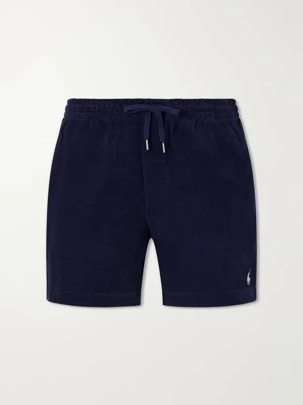 Polo Ralph Lauren Straight-leg Cotton-corduroy Drawstring Shorts - Blue