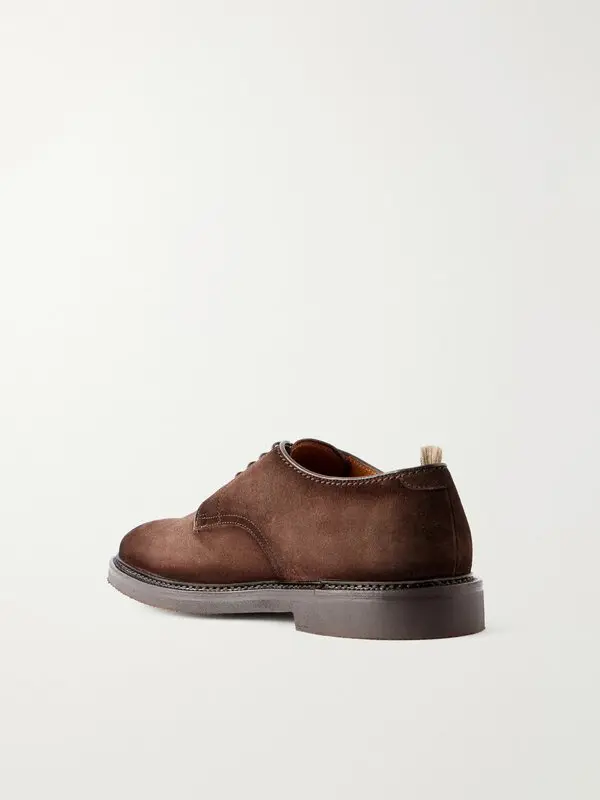 Officine Creative Hopkins Flexi 208 Suede Derby Shoes - Brown