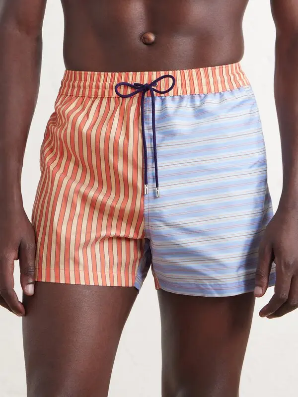 Paul Smith Dual-tone Straight-leg Striped Swim Shorts