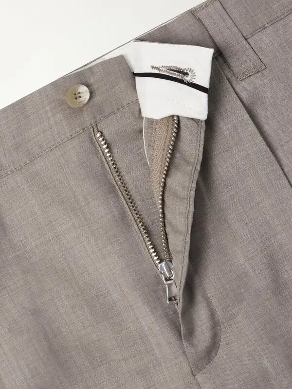 Frescobol Carioca Tailored Pleated Wool Shorts