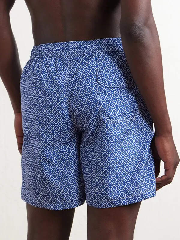 Anderson & Sheppard Straight-leg Printed Swim Shorts