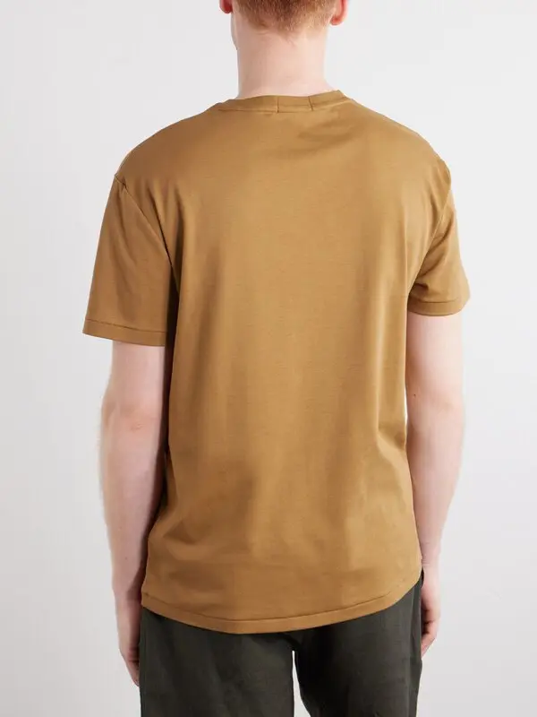 Polo Ralph Lauren Logo-embroidered Cotton-jersey T-shirt - Brown