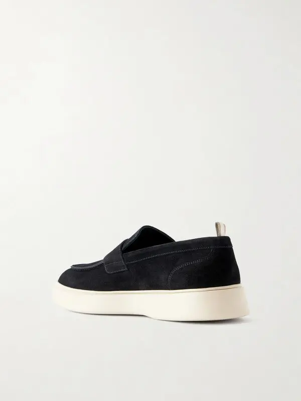 Officine Creative Suede Penny Loafers With Eva Soles
