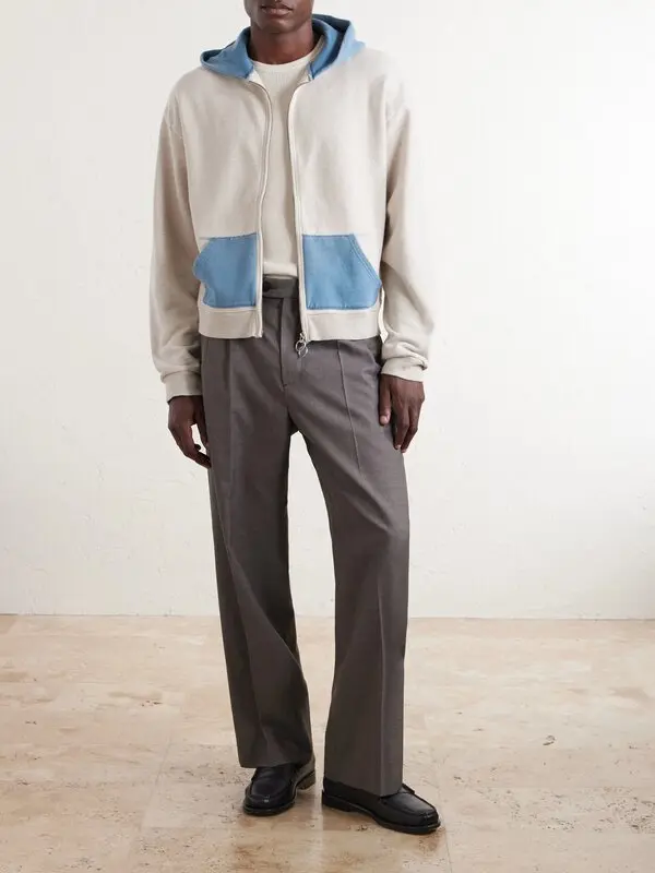 Kapital Colour-block Cotton-jersey Zip-up Hoodie