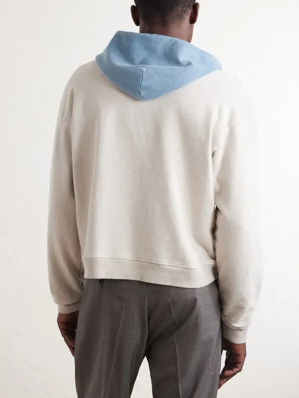 Kapital Colour-block Cotton-jersey Zip-up Hoodie