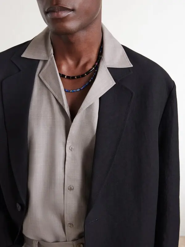 Frescobol Carioca Safra Camp-collar Wool Shirt - Brown