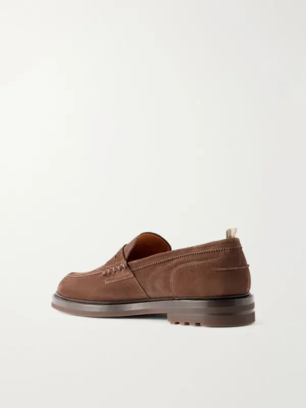 Officine Creative Sax Flexi 001 Suede Loafers - Brown