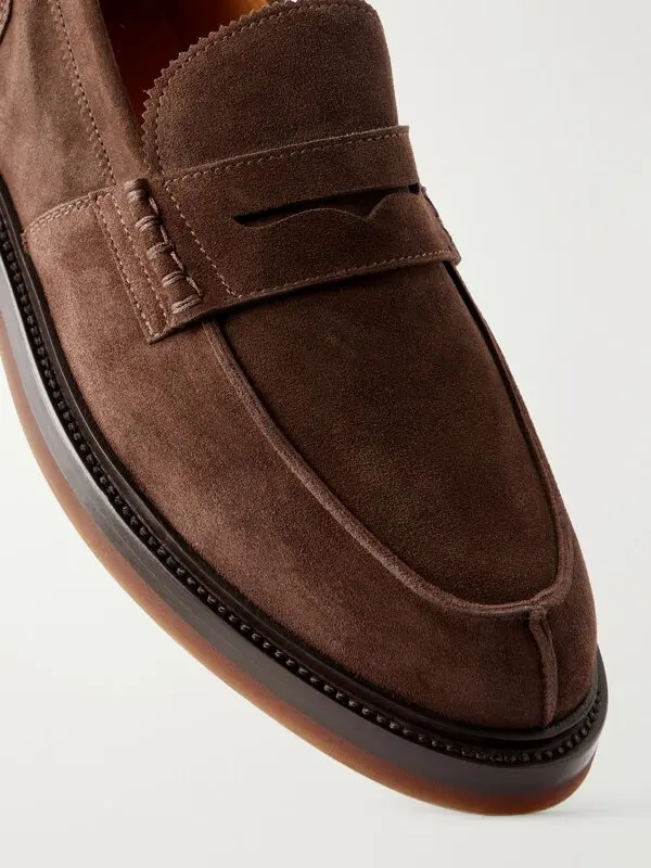 Officine Creative Sax Flexi 001 Suede Loafers - Brown