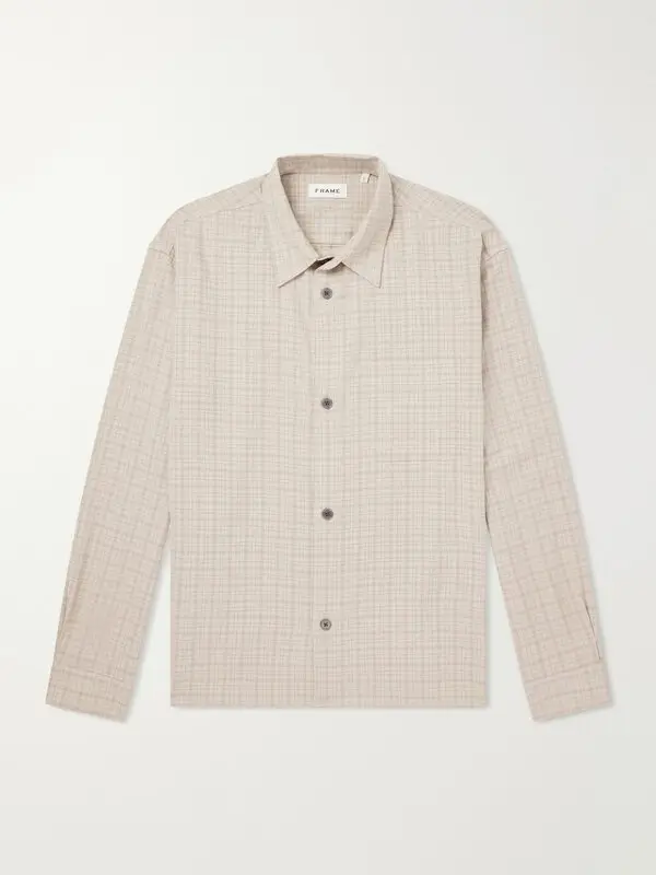 FRAME Checked Woven Shirt - Neutrals