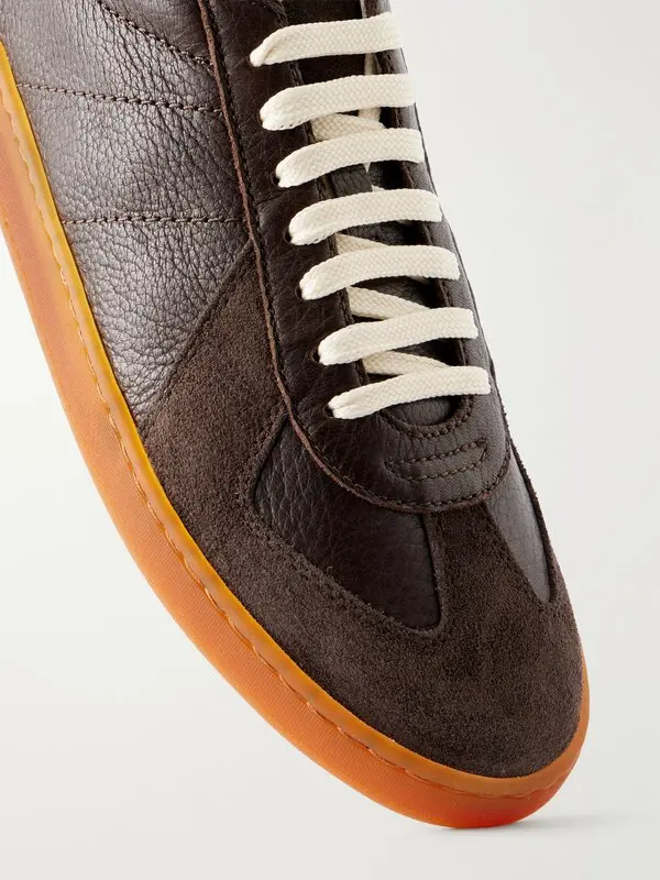Officine Creative Militia 002 Suede-trimmed Leather Sneakers