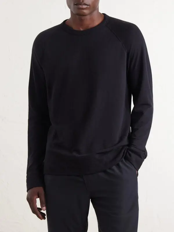JAMES PERSE Garment-dyed Supima Cotton-jersey Sweatshirt