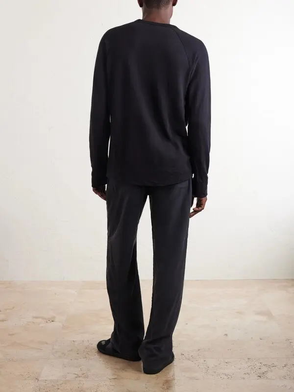 JAMES PERSE Garment-dyed Supima Cotton-jersey Sweatshirt