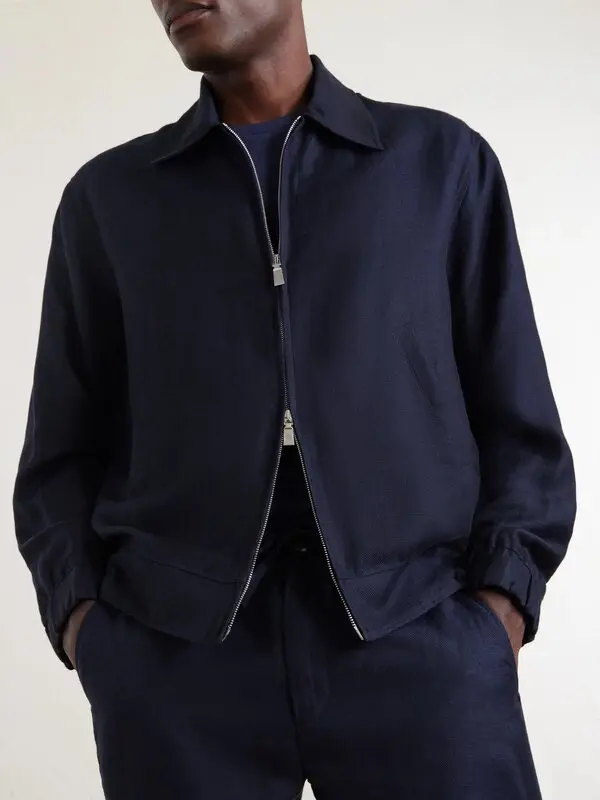 Frescobol Carioca Tomas Cotton And Linen-blend Blouson Jacket