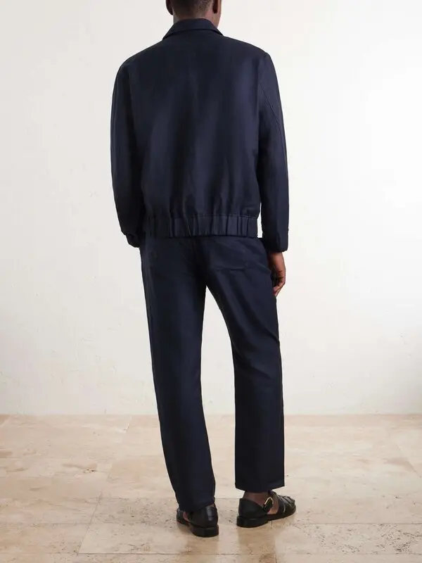 Frescobol Carioca Tomas Cotton And Linen-blend Blouson Jacket