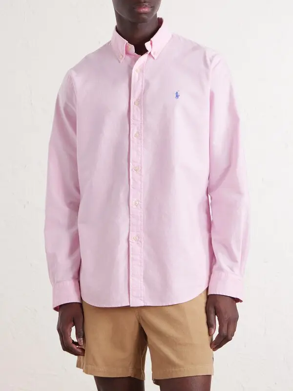 Polo Ralph Lauren Logo-embroidered Cotton Oxford Shirt - Pink